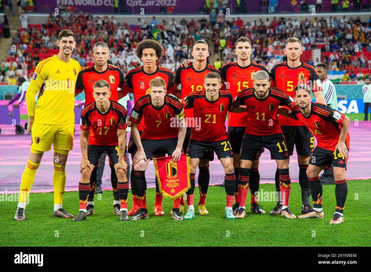 The Belgian national football team poses for a photo during the FIFA ...
