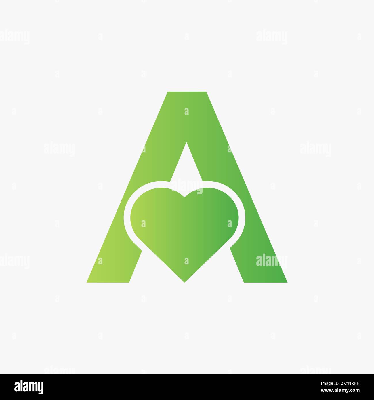 Letter A Love Symbol And Heart Icon Concept Vector Template Stock ...