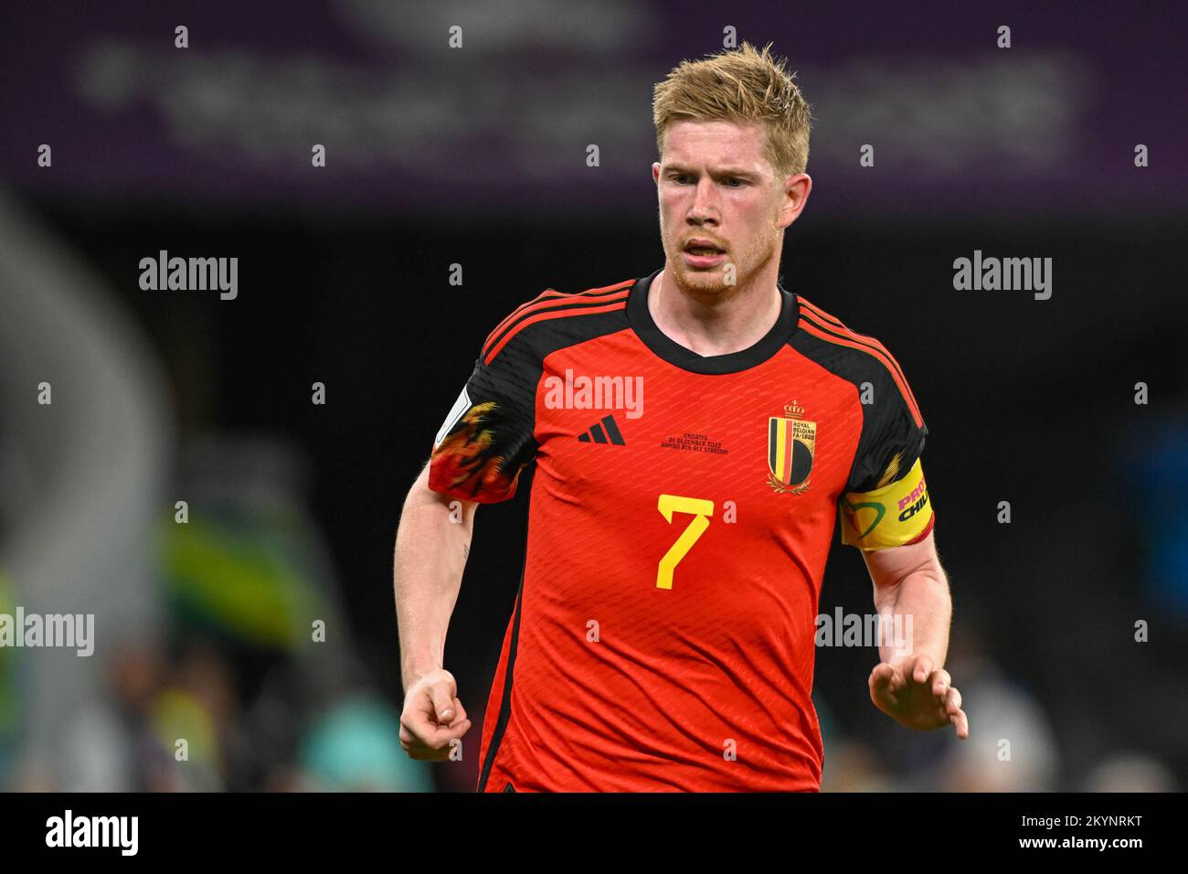 Kevin De Bruyne of Belgium during the FIFA World Cup Qatar 2022 Group F ...