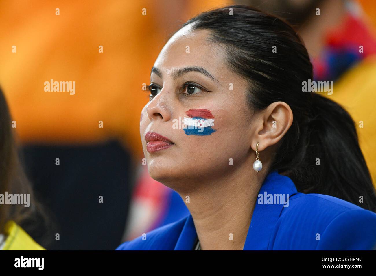 Croatian football fan during the FIFA World Cup Qatar 2022 Group F ...