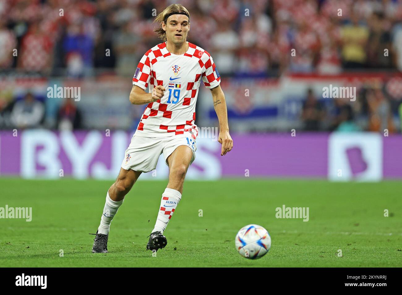 December 1, 2022, doha, qatar: Borna Sosa of Croatia, during the match between Croatia and ...