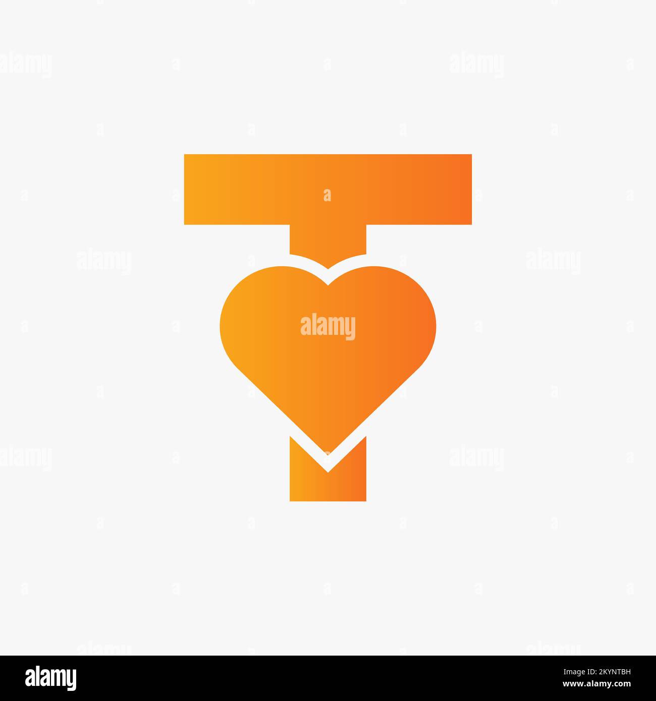 Letter T Love Symbol And Heart Icon Concept Vector Template Stock ...
