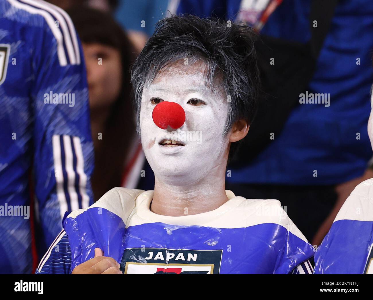 Doha, Qatar, 1st December 2022. Japan fans during the FIFA World Cup ...