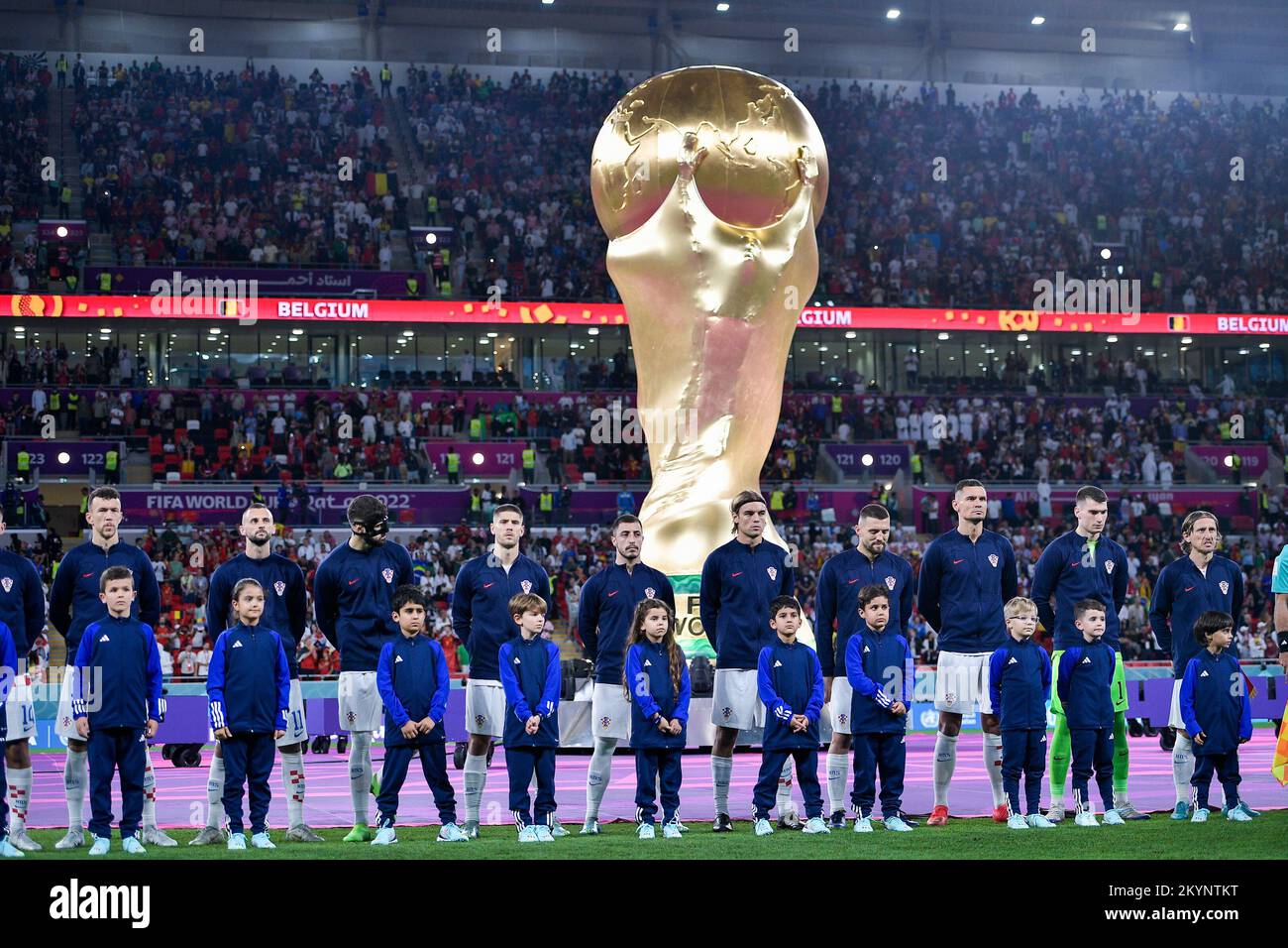 DOHA, QATAR - DECEMBER 1: Players of Croatia during the Group F - FIFA ...