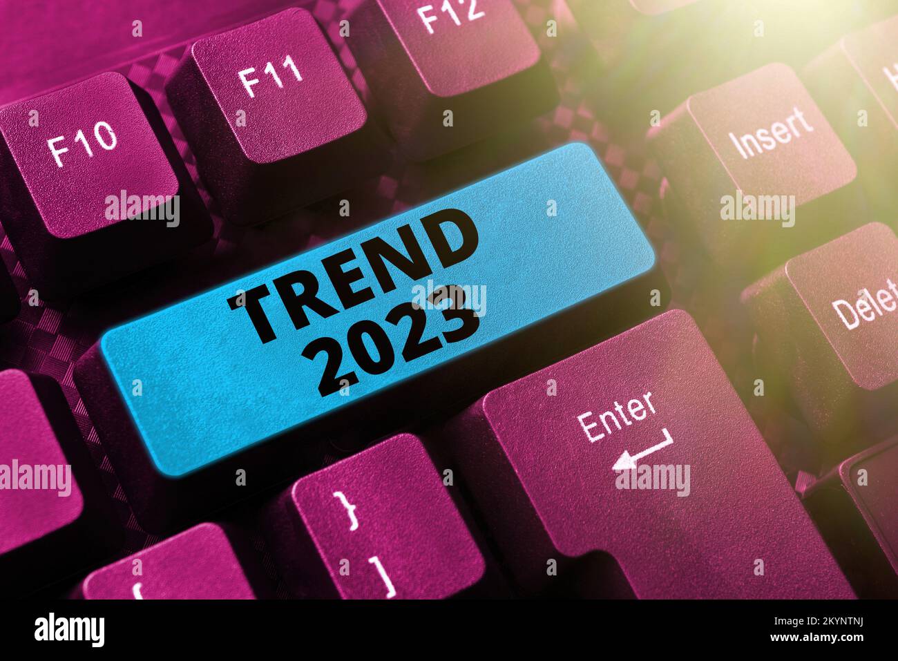 Handwriting text Trend 2023. Concept meaning things that is famous for ...