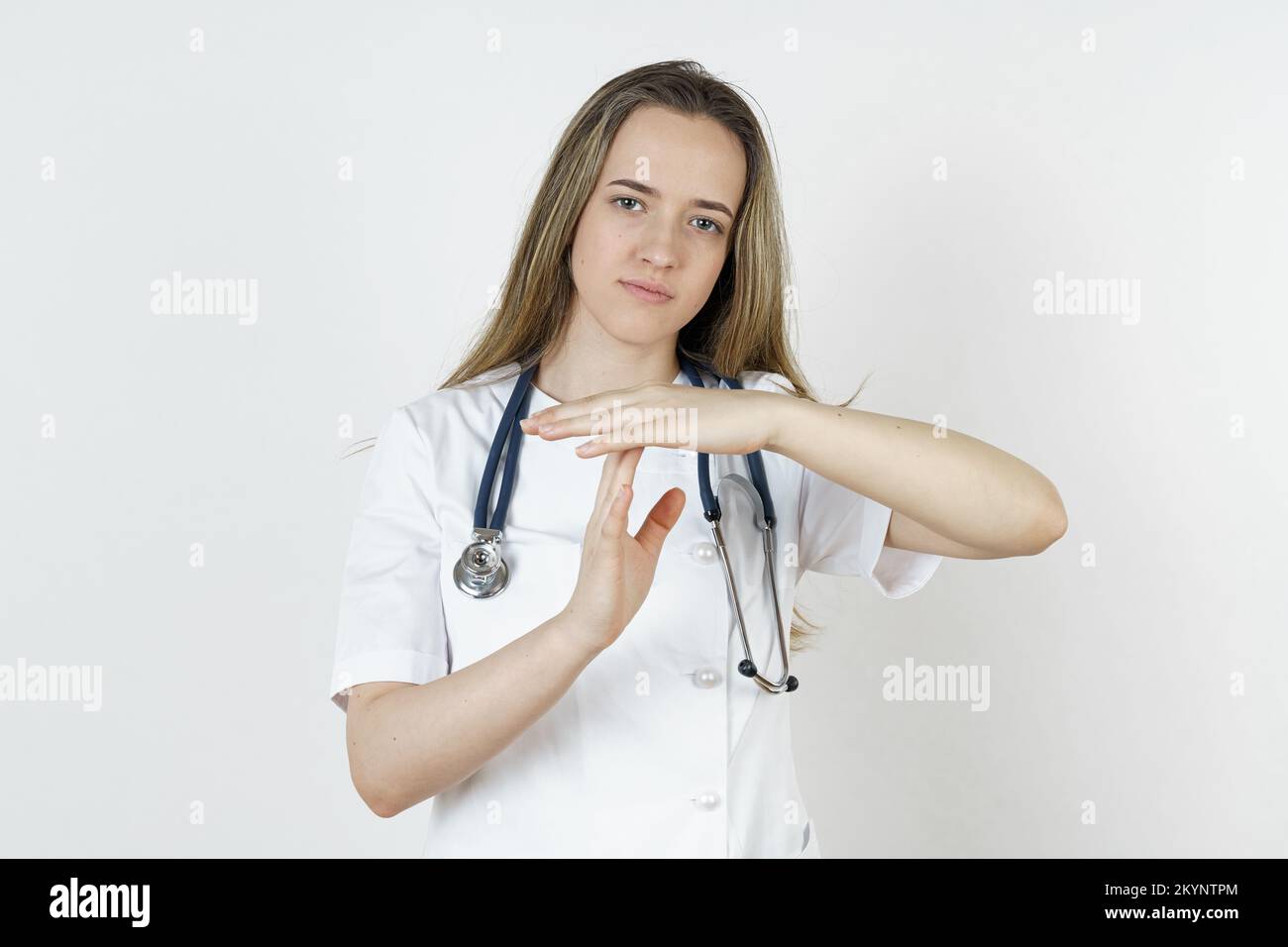Medicine and health concept. The doctor makes gestures with his hands ...