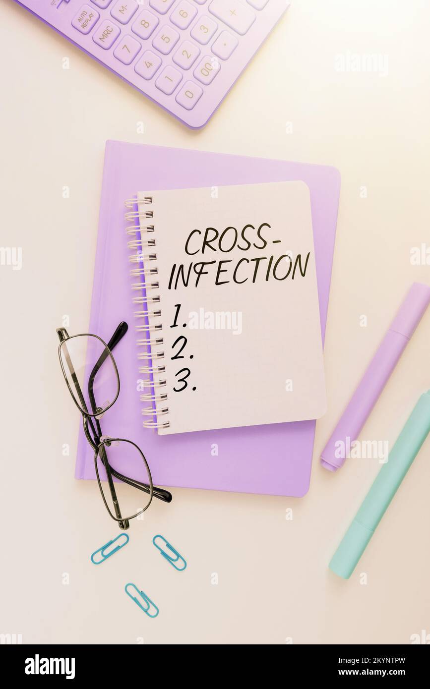 Text sign showing Cross Infection. Business approach disease-causing ...