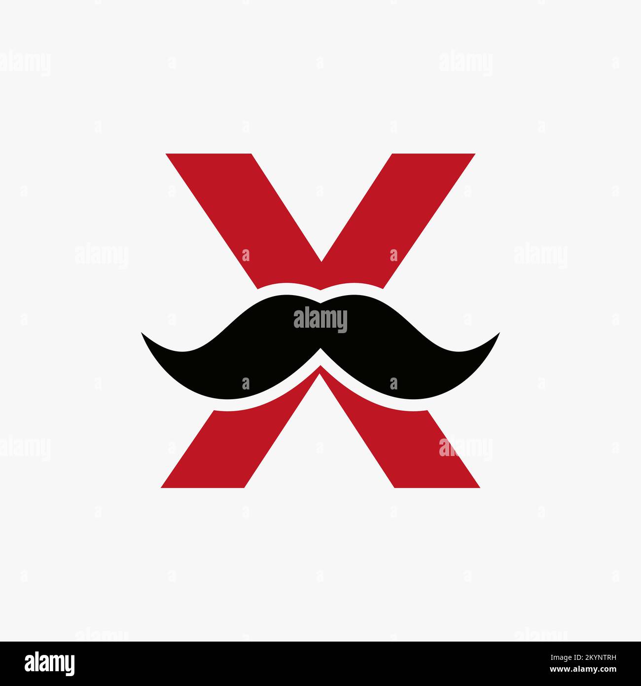 Letter X Barbershop Logo Design. Hairstylist Logotype For Mustache ...