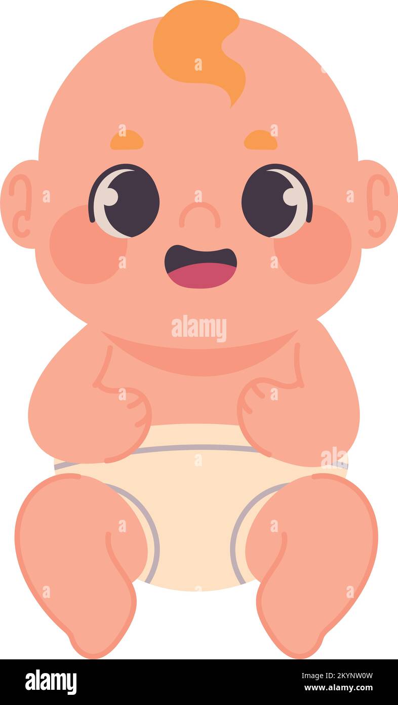 baby girl with diaper Stock Vector Image & Art - Alamy