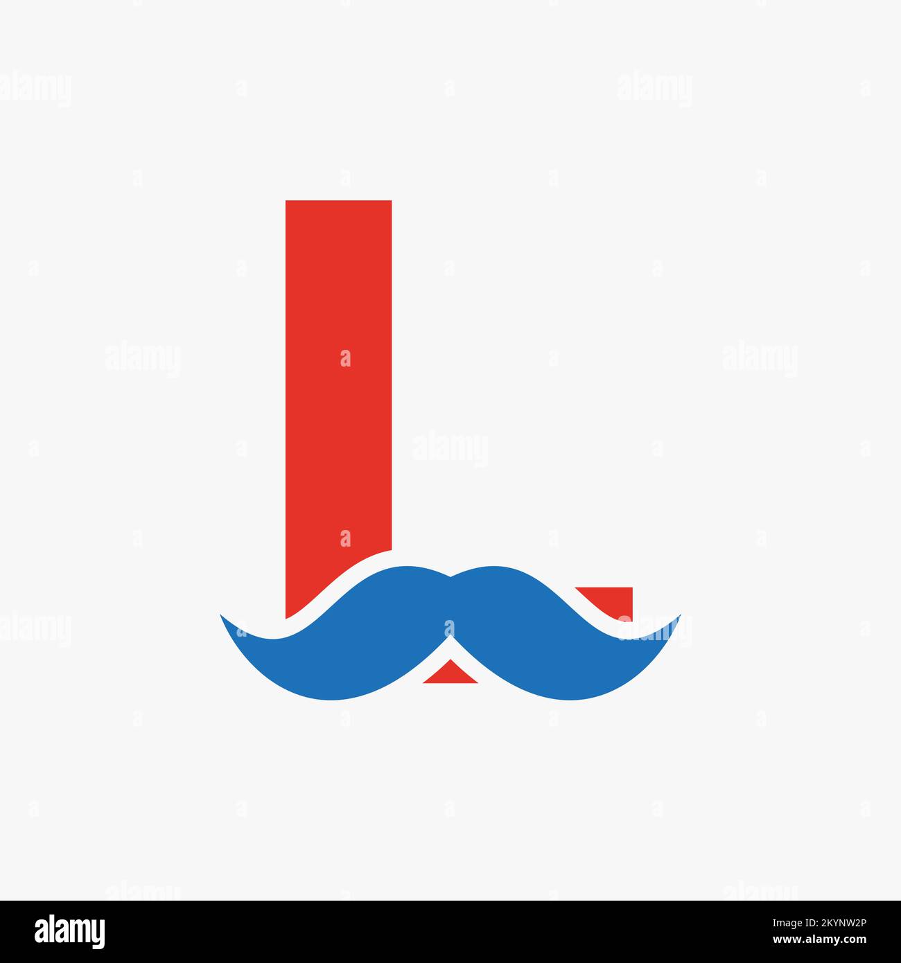Letter L Barbershop Logo Design. Hairstylist Logotype For Mustache ...