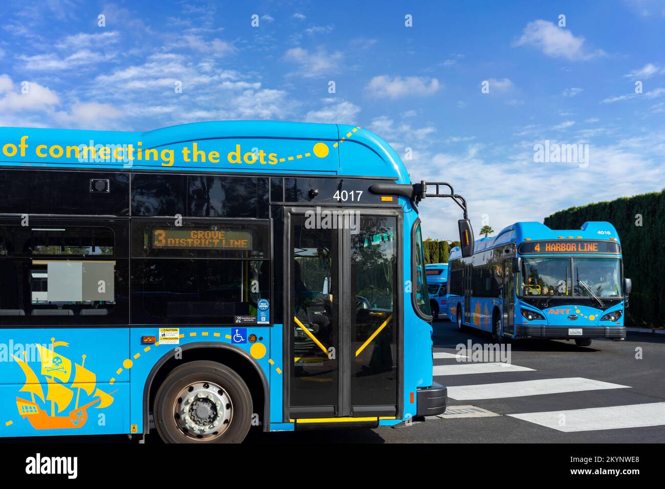 Anaheim, CA, USA – November 1, 2022: Two blue Anaheim Resort ...