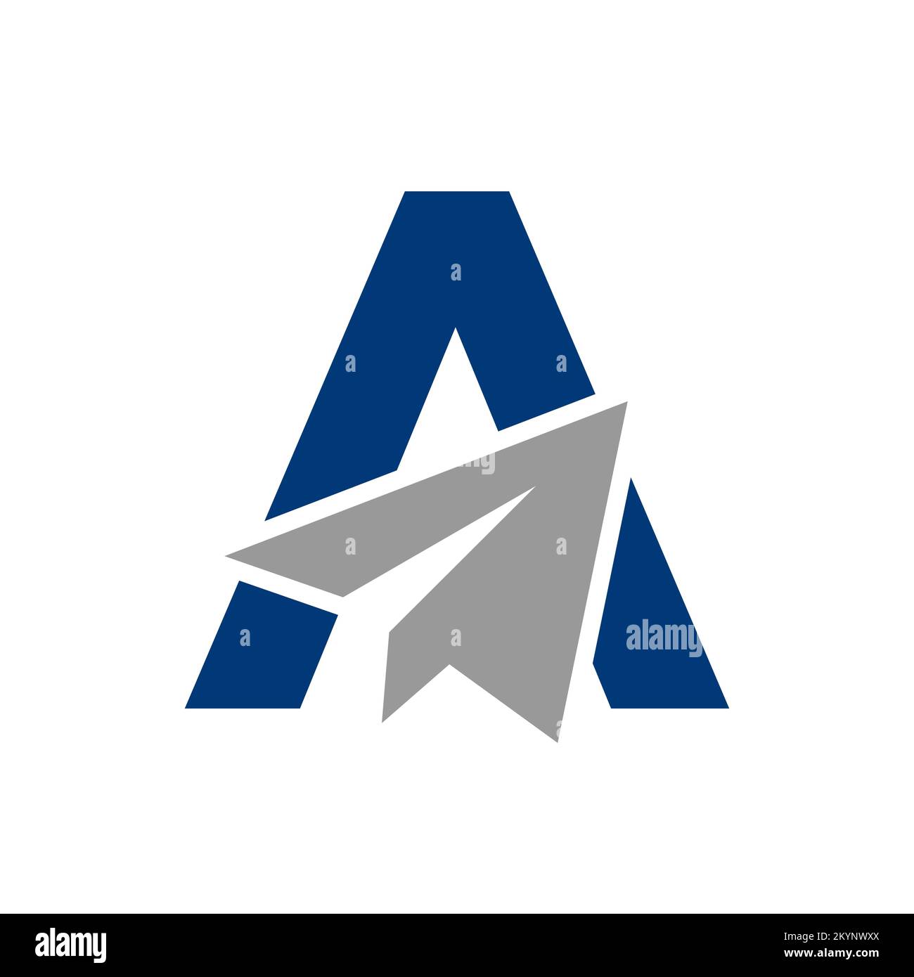 Letter A Travel Logo Concept With Paper Plane Icon Vector Template ...