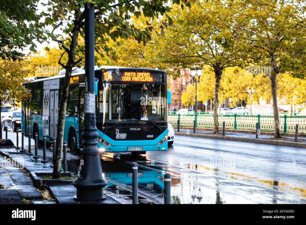 Bus in traffic. STB public transport Bucharest, Romania, 2022 Stock ...