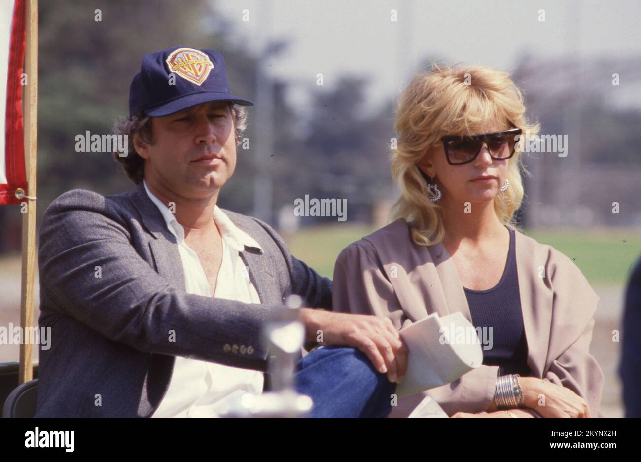 Chevy Chase And Goldie Hawn At The Hollywood Clean Water Caravan