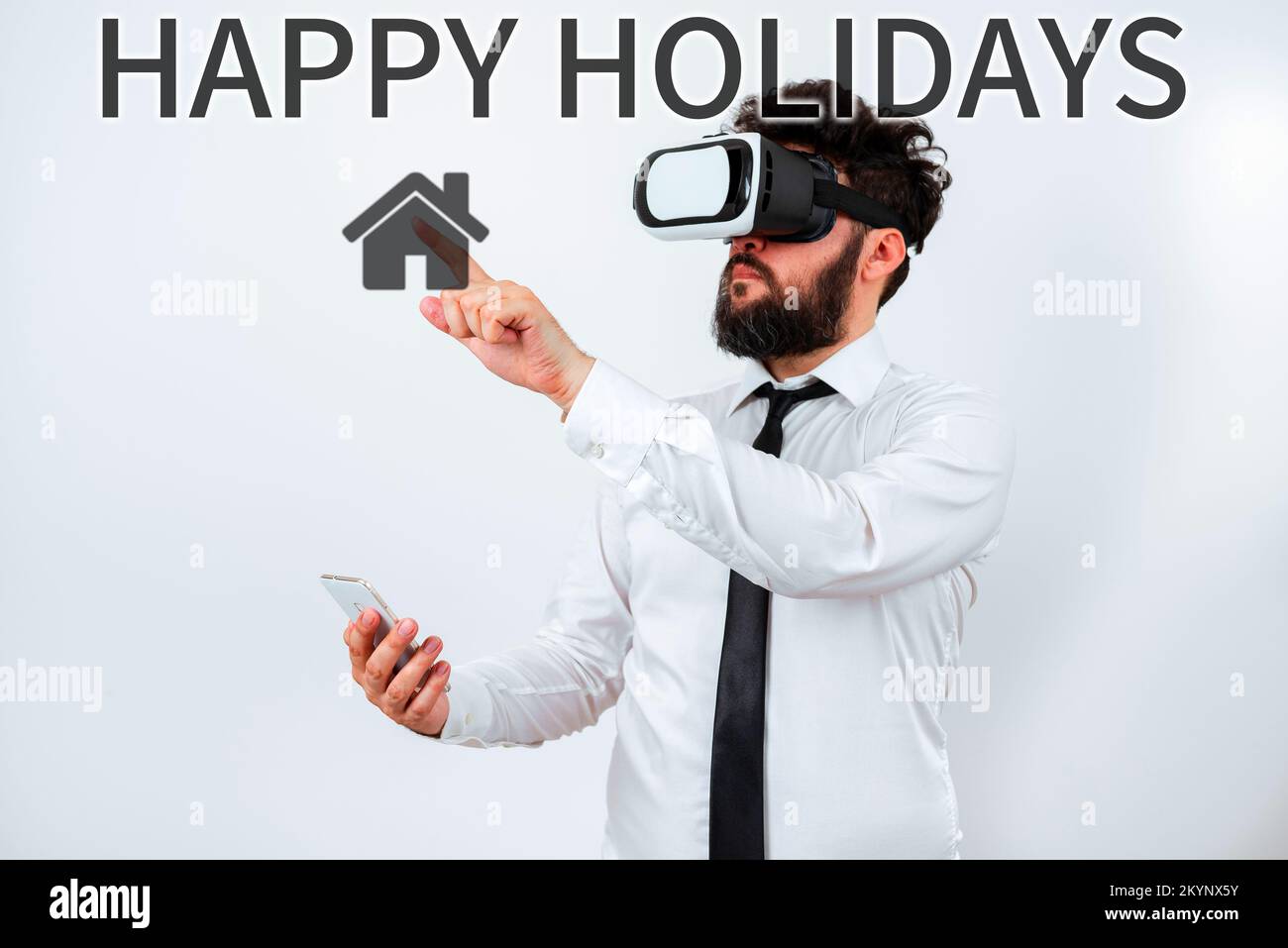 Writing displaying text Happy Holidays. Concept meaning greeting used ...