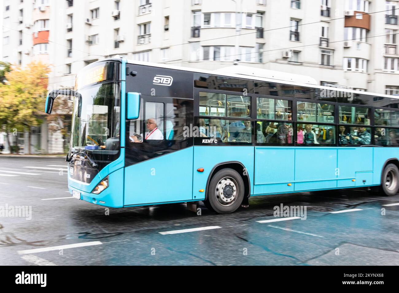 Bus in traffic. STB public transport Bucharest, Romania, 2022 Stock ...