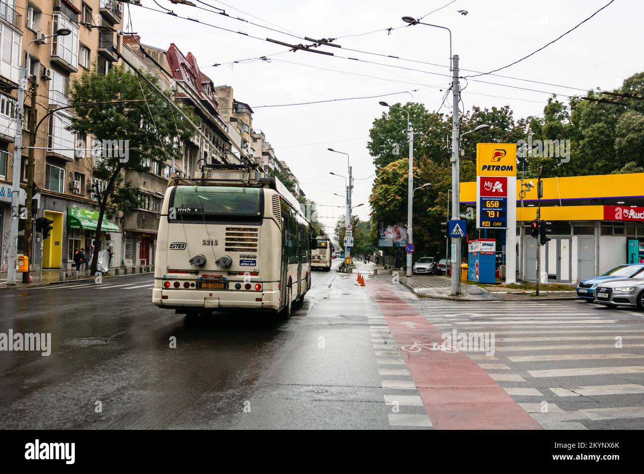 Bus in traffic. STB public transport Bucharest, Romania, 2022 Stock ...
