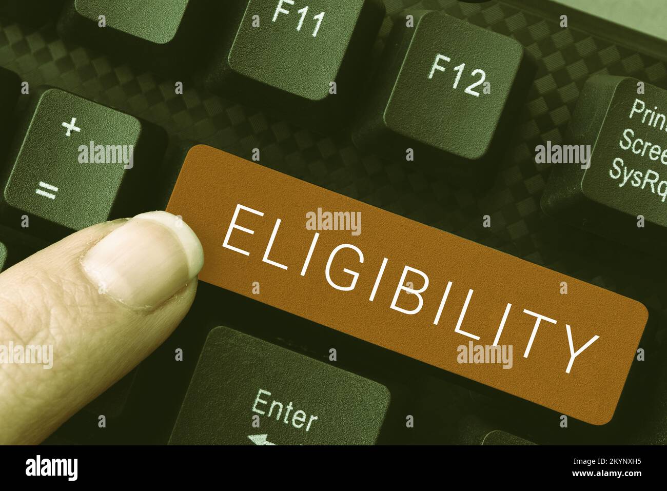 Text sign showing Eligibility. Business overview State of having the ...