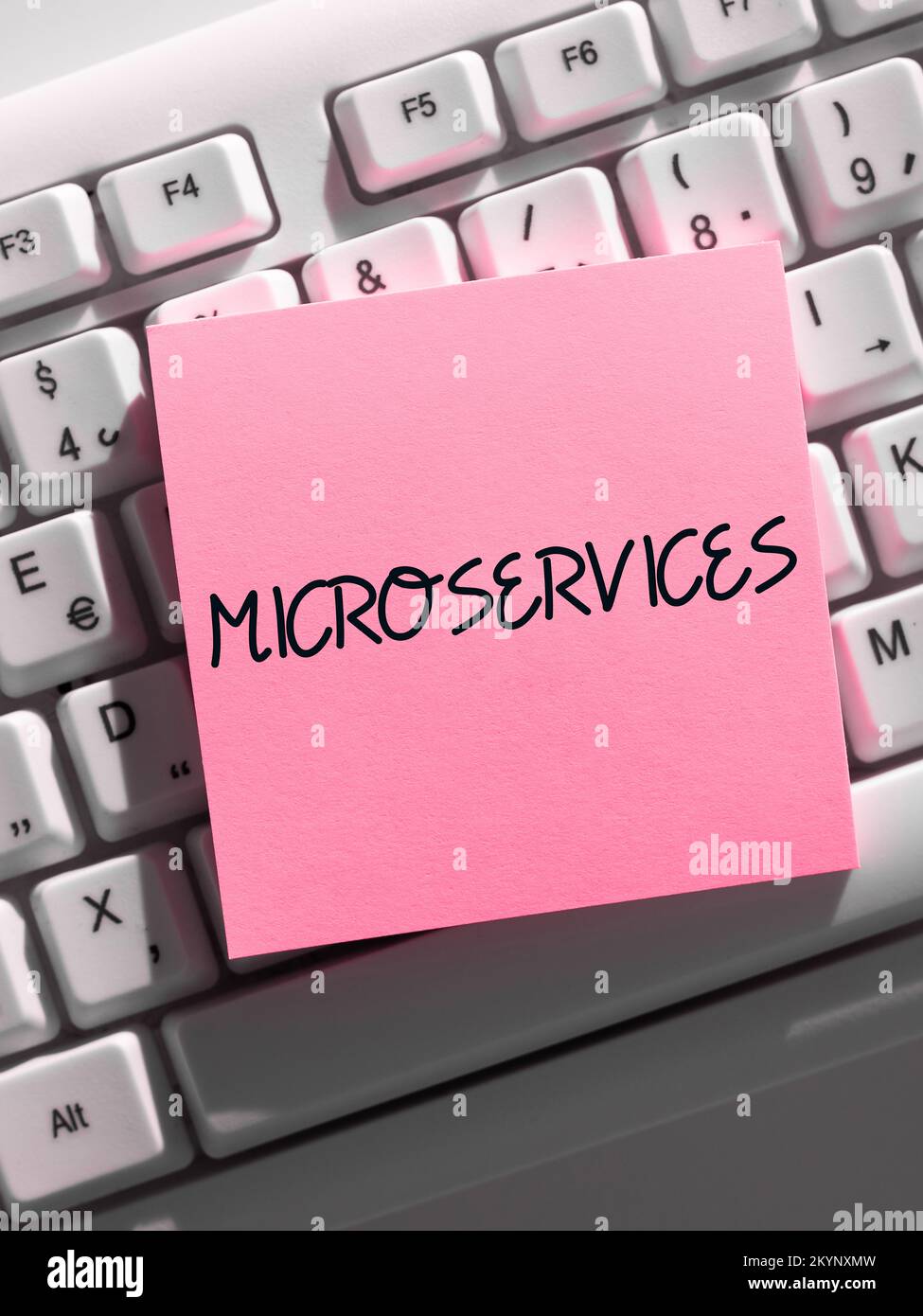 Text showing inspiration Microservices. Business idea Software ...