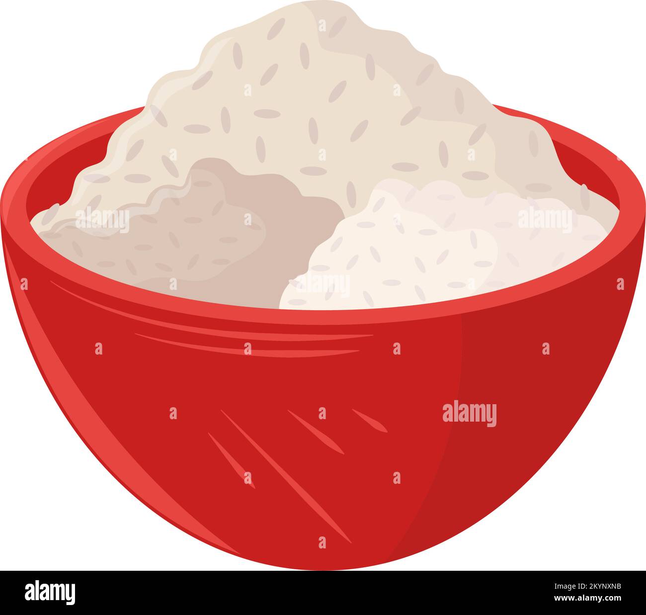 rice in bowl Stock Vector Image & Art - Alamy