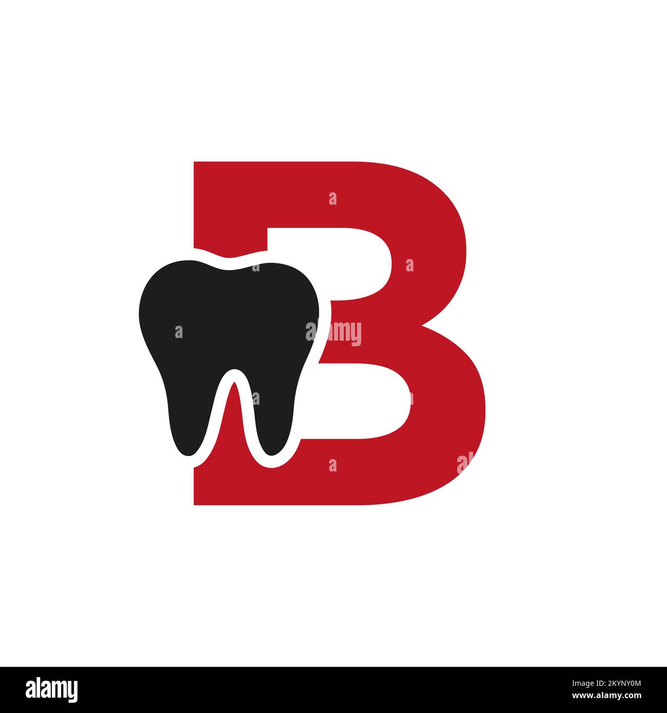 Letter B Dental Logo Concept With Teeth Symbol Vector Template Stock ...