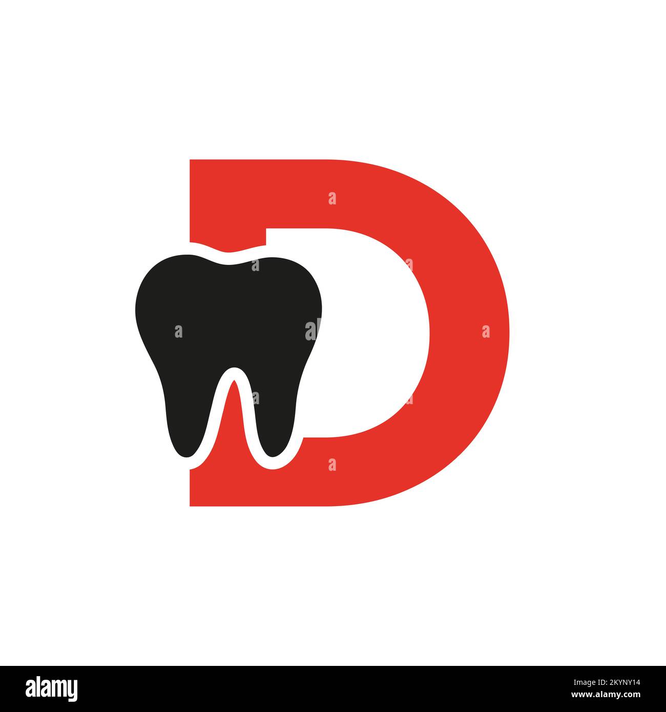 Letter D Dental Logo Concept With Teeth Symbol Vector Template Stock ...