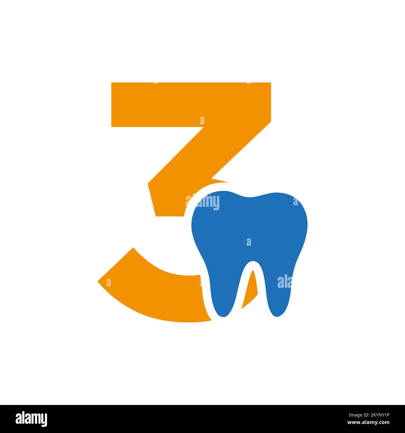 Letter 3 Dental Logo Concept With Teeth Symbol Vector Template Stock ...