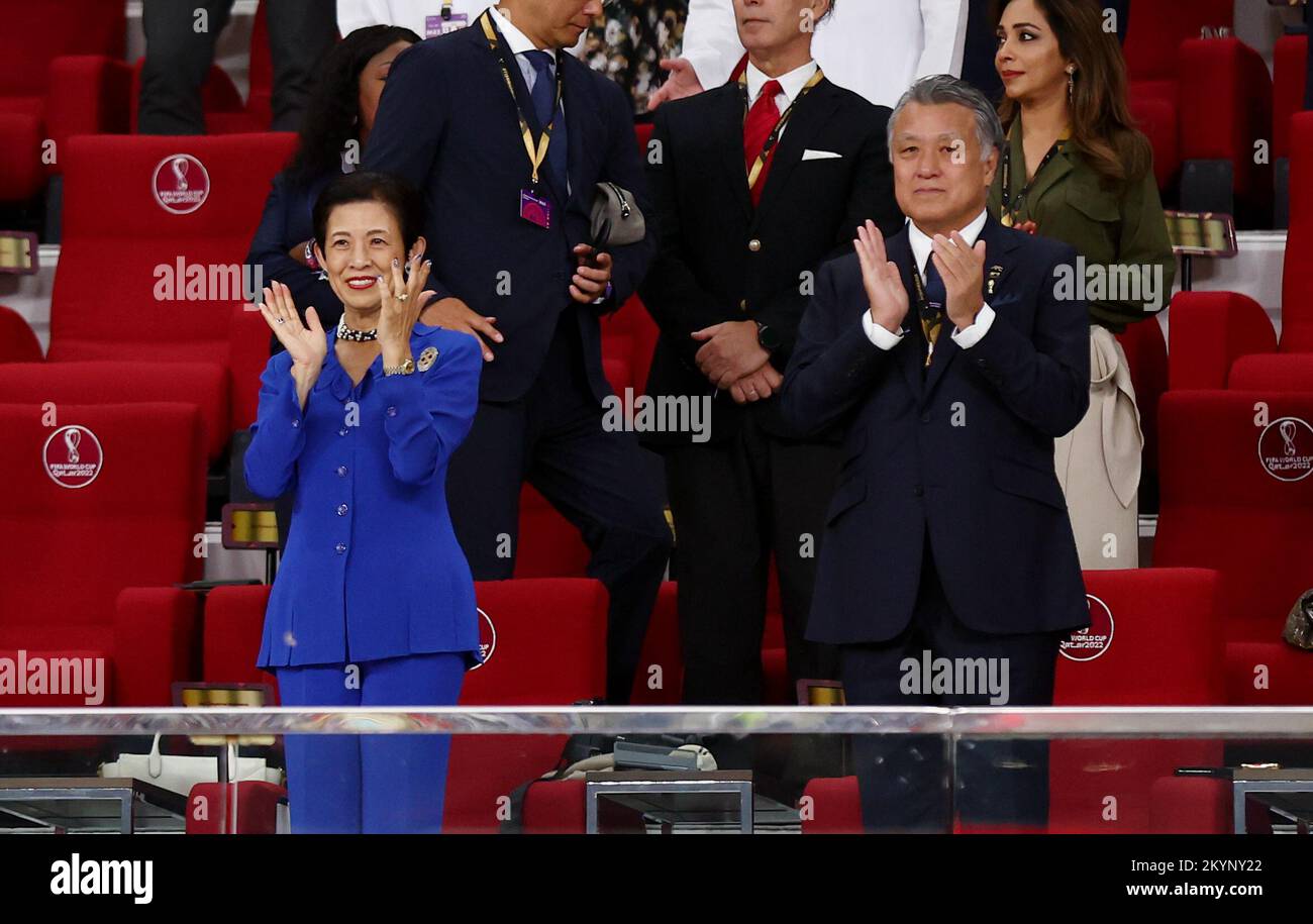 Doha, Qatar, 1st December 2022. Japan's Princess Hisako of Takamado and ...