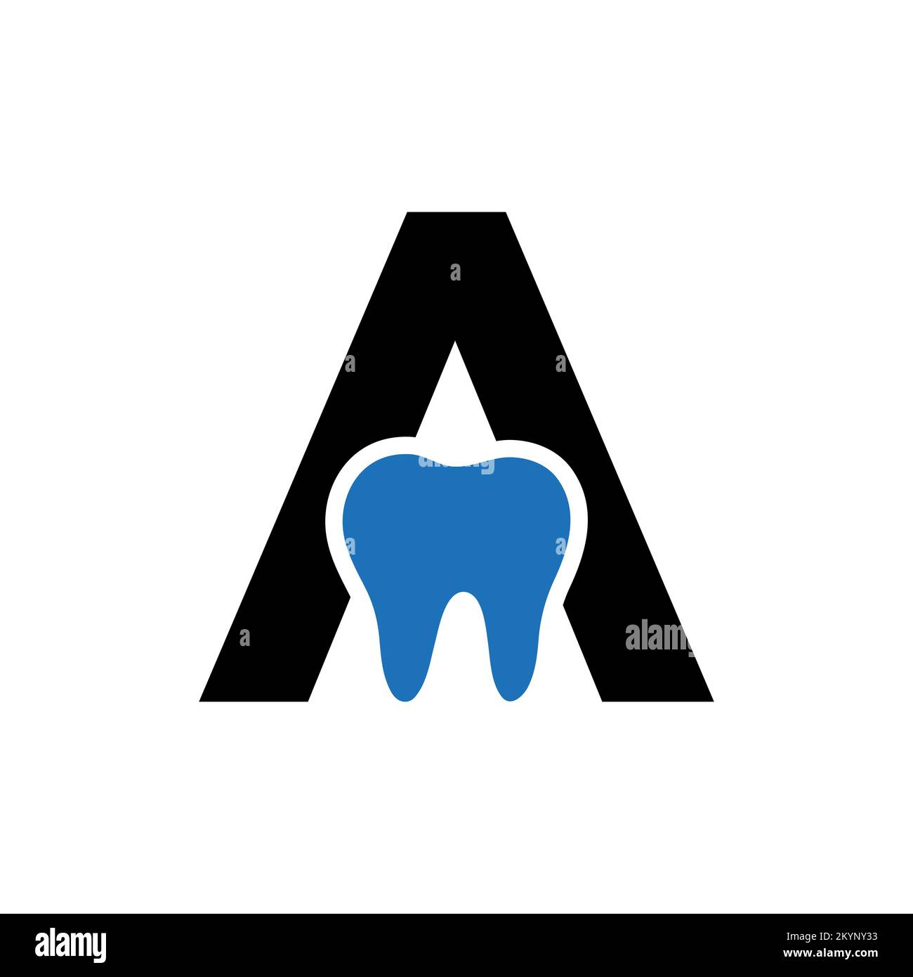 Letter A Dental Logo Concept With Teeth Symbol Vector Template Stock ...