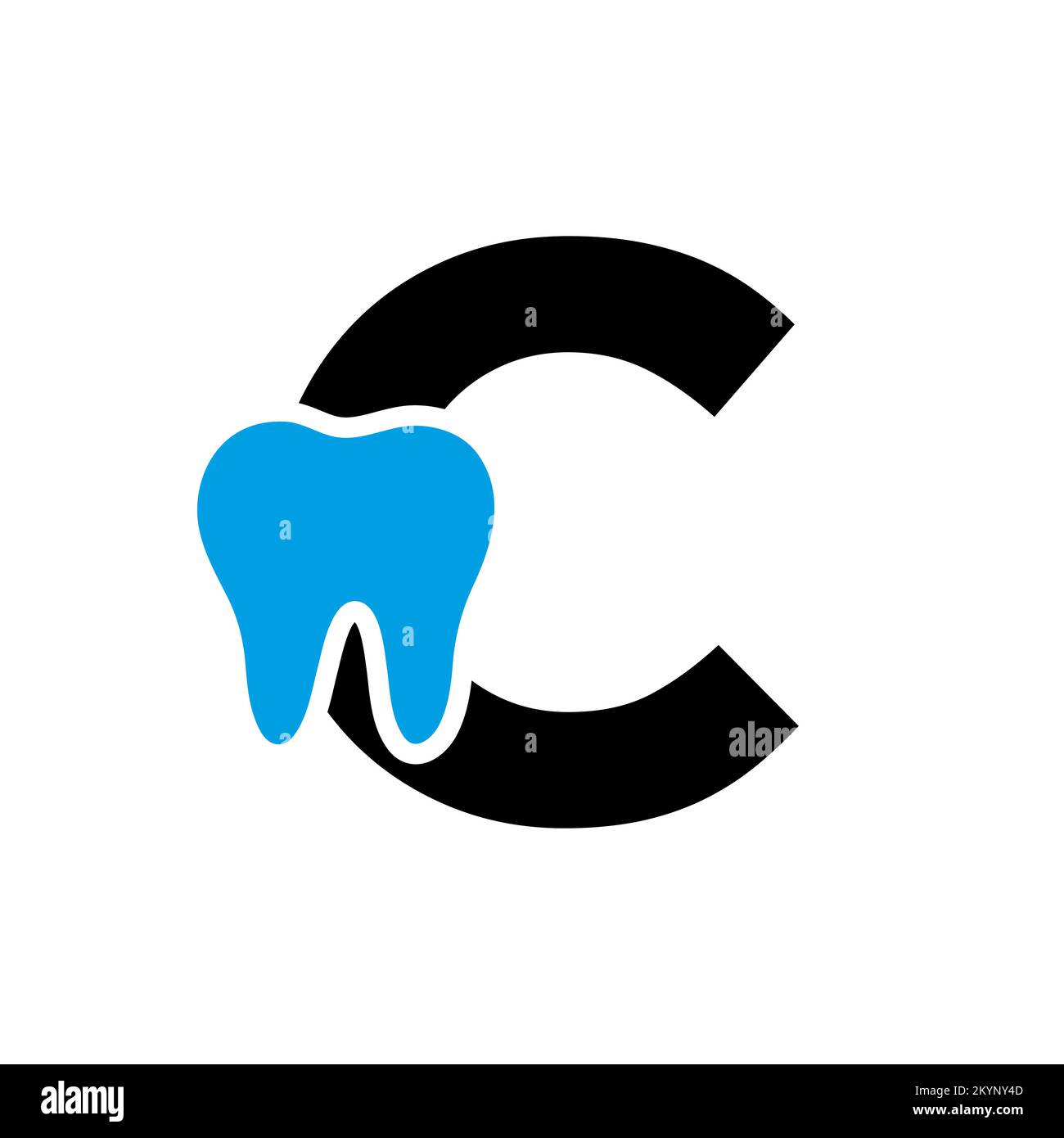 Letter C Dental Logo Concept With Teeth Symbol Vector Template Stock ...