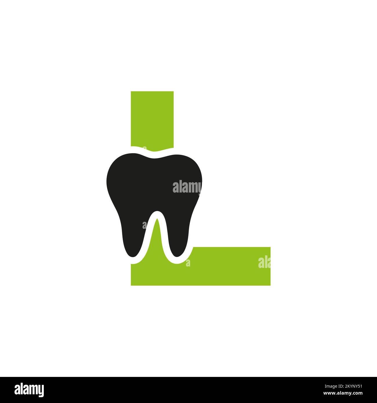 Letter L Dental Logo Concept With Teeth Symbol Vector Template Stock ...