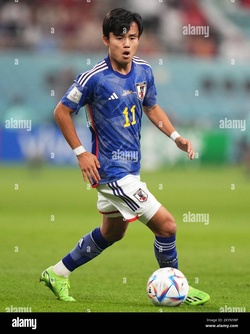 Doha, Qatar, Dec 01, 2022, Takefusa Kubo of Japan during the FIFA World ...