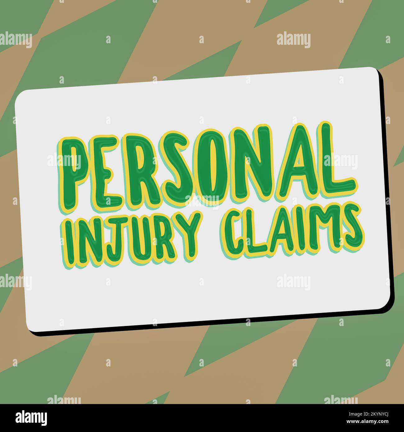 Handwriting text Personal Injury Claims. Business approach being hurt ...