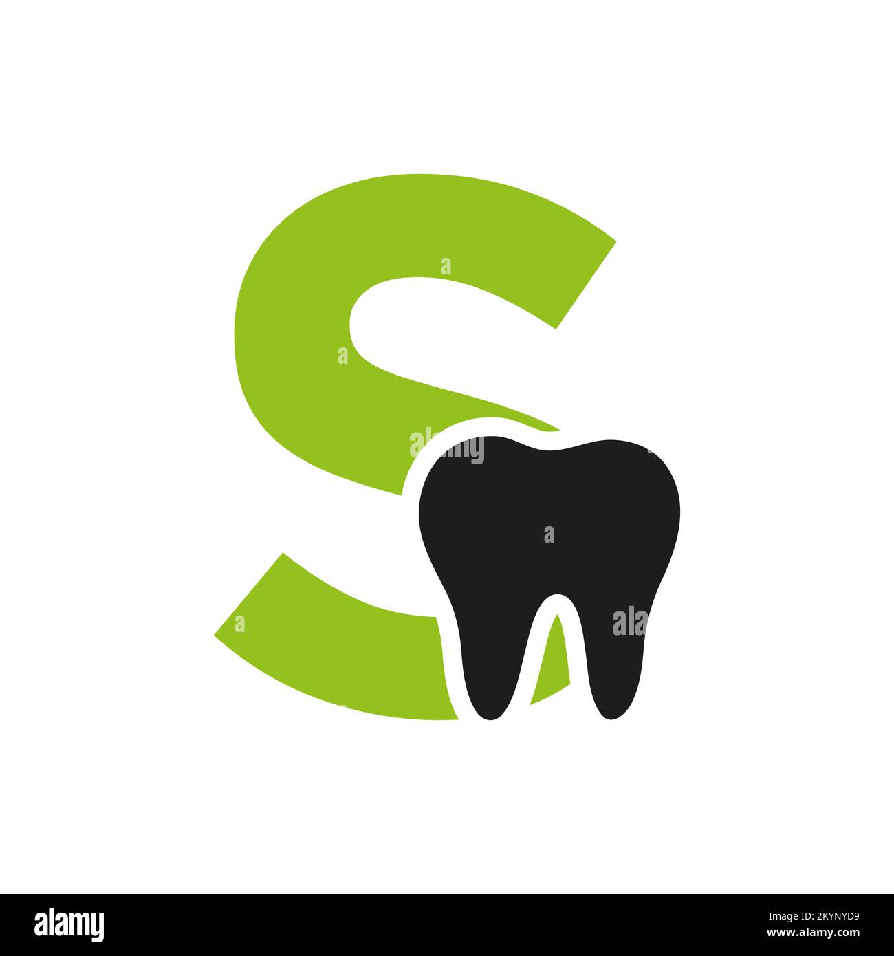 Letter S Dental Logo Concept With Teeth Symbol Vector Template Stock ...