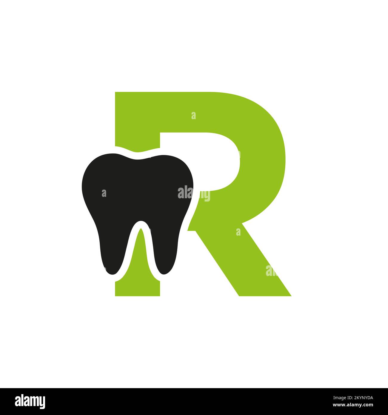 Letter R Dental Logo Concept With Teeth Symbol Vector Template Stock ...