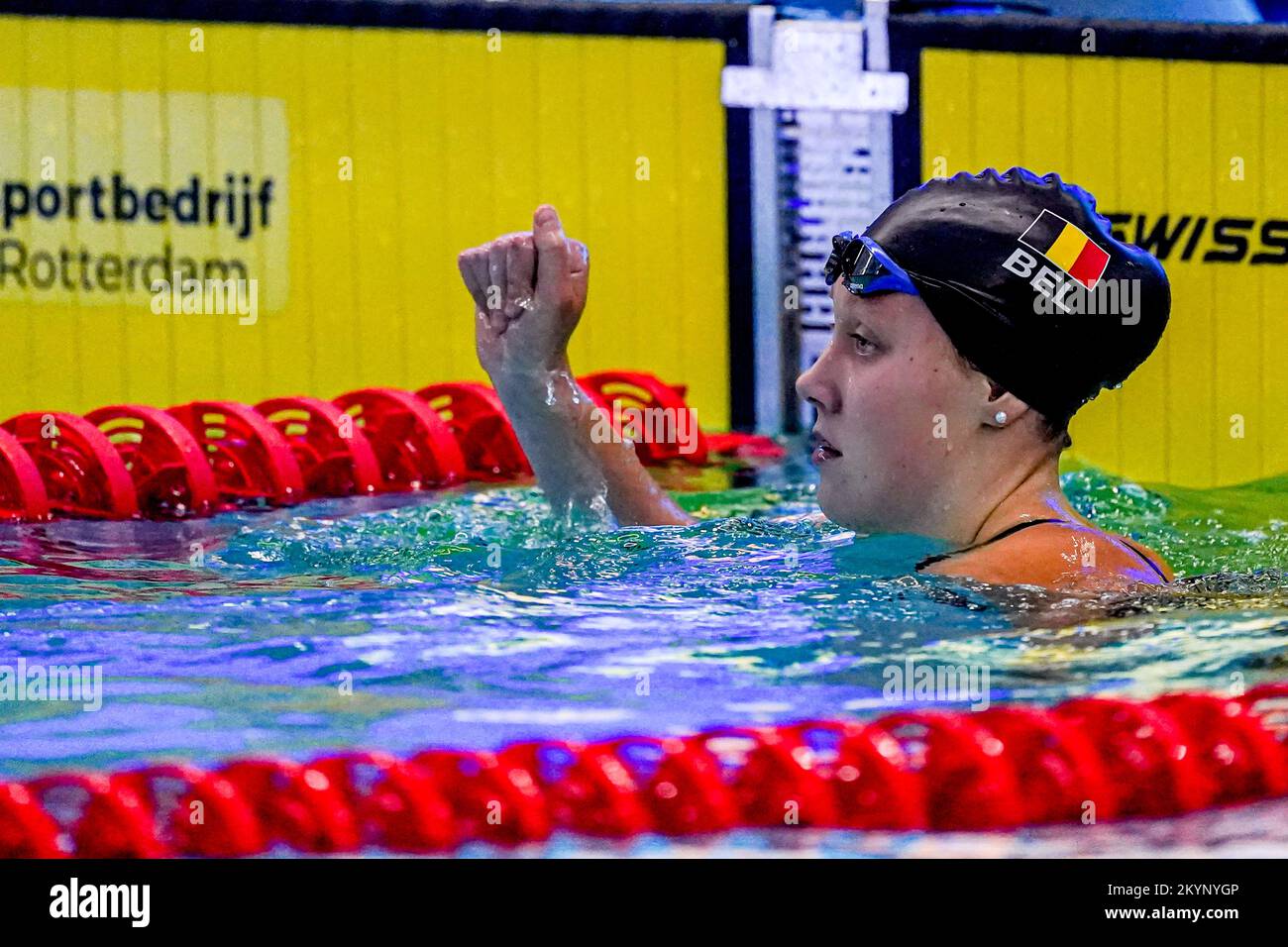 ROTTERDAM, NETHERLANDS - DECEMBER 1: Laure Durez competing in the Women ...