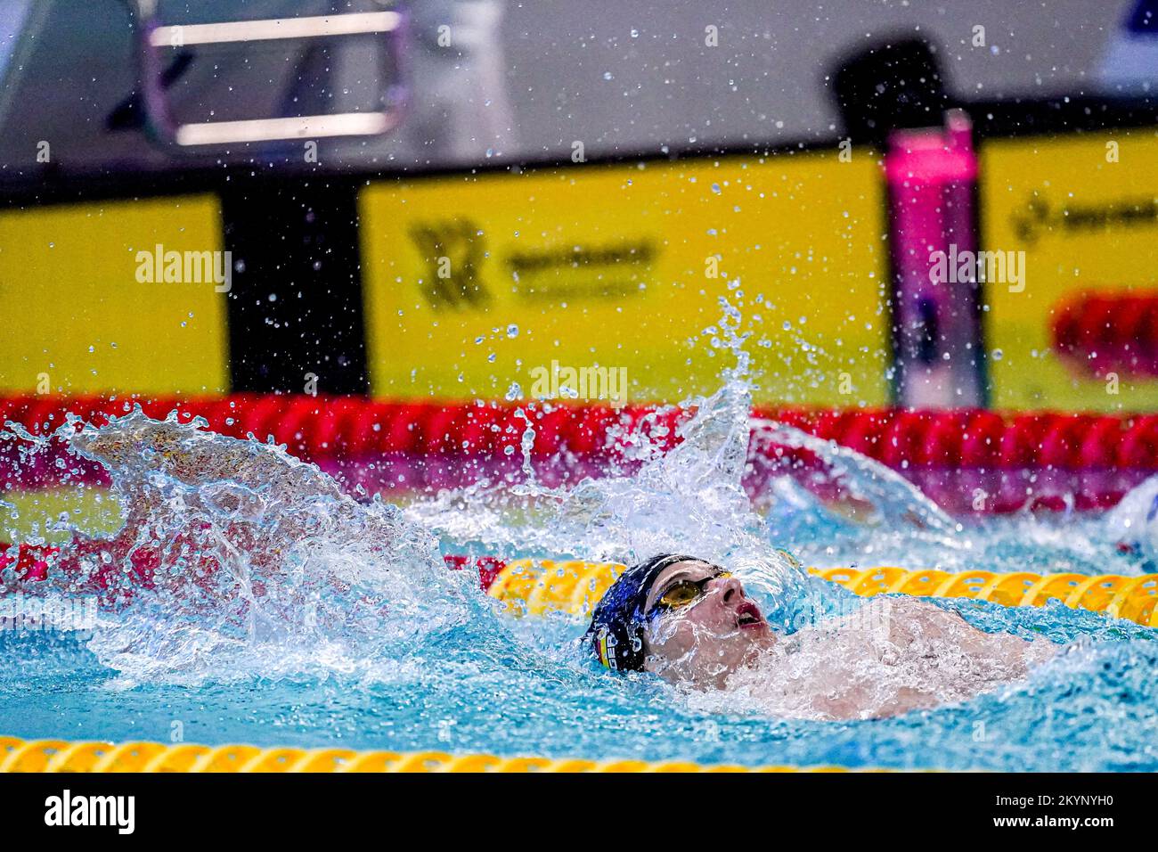 ROTTERDAM, NETHERLANDS - DECEMBER 1: Finn Hammer competing in the Men, 200m Backstroke, Finals ...