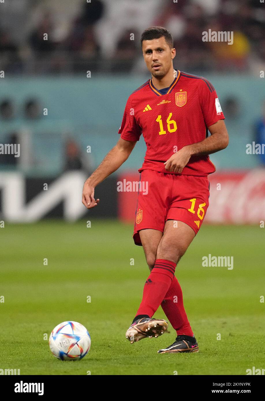 Spain's Rodri during the FIFA World Cup Group E match at the Khalifa ...