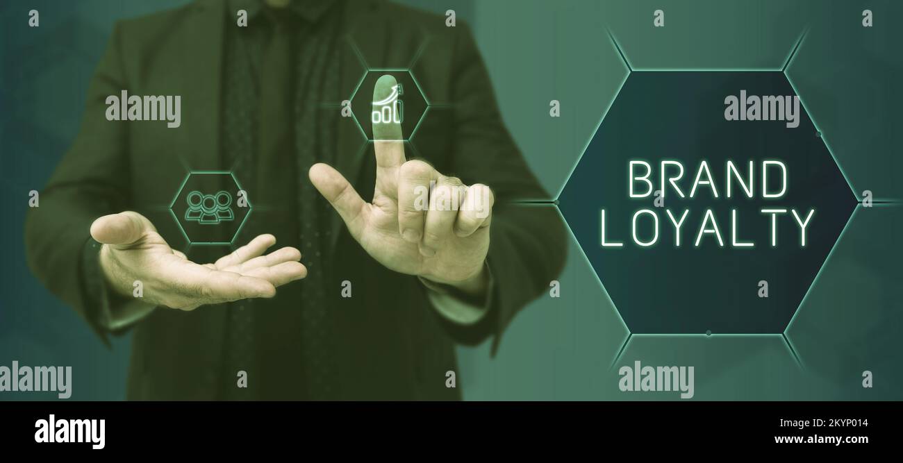 Sign displaying Brand Loyalty. Business showcase Repeat Purchase ...