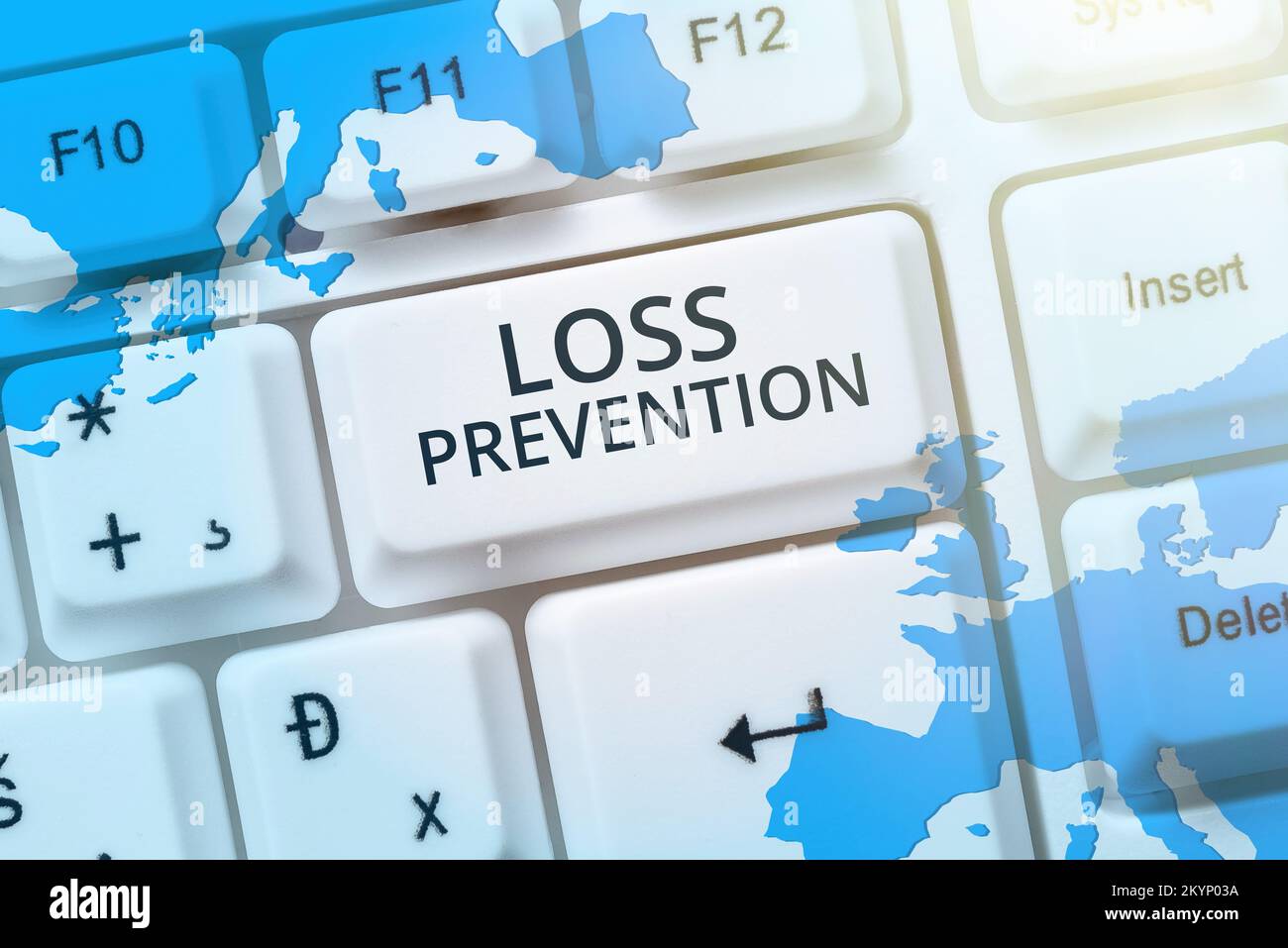 Hand writing sign Loss Prevention. Word for the fact that you no longer ...