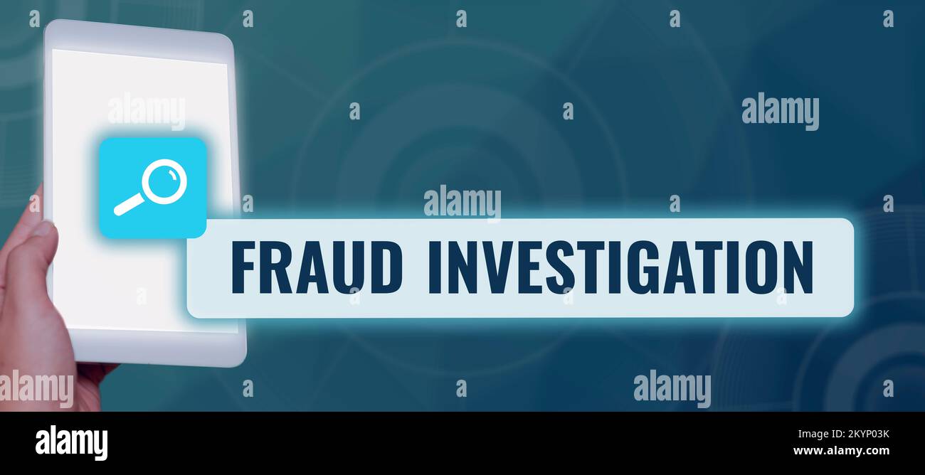 Text sign showing Fraud Investigation. Conceptual photo process of ...