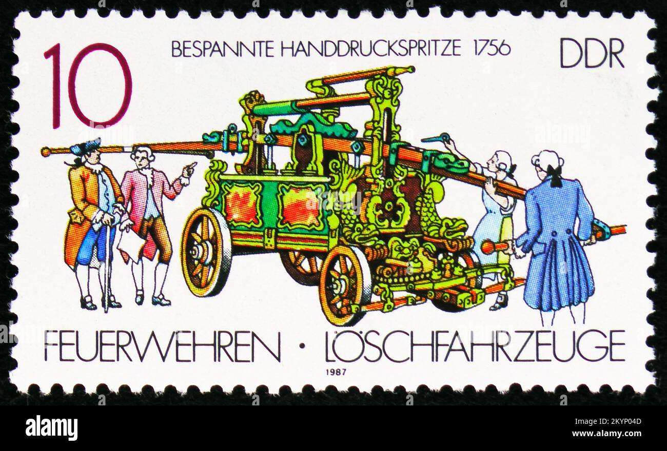 MOSCOW, RUSSIA - OCTOBER 29, 2022: Postage stamp printed in Germany ...