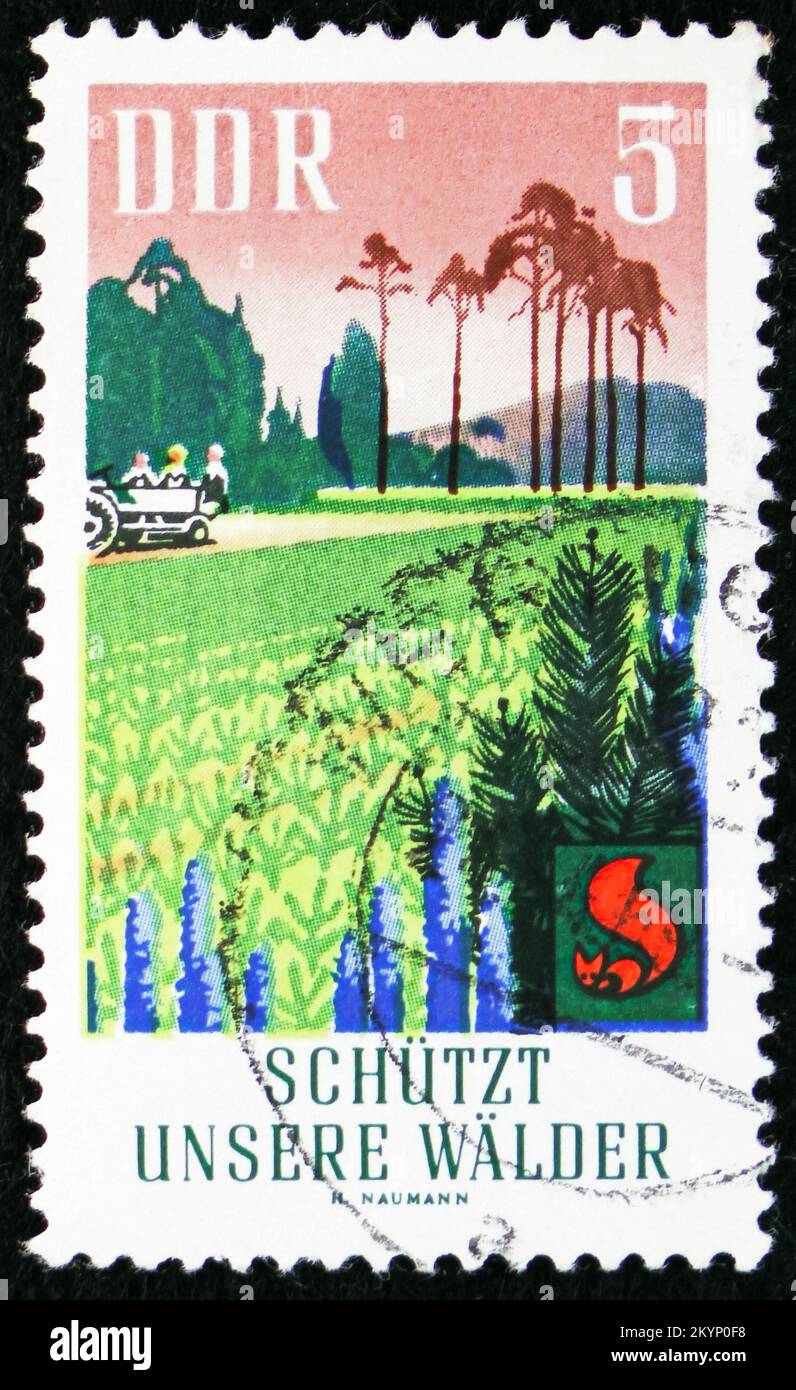 MOSCOW, RUSSIA - OCTOBER 29, 2022: Postage stamp printed in Germany ...