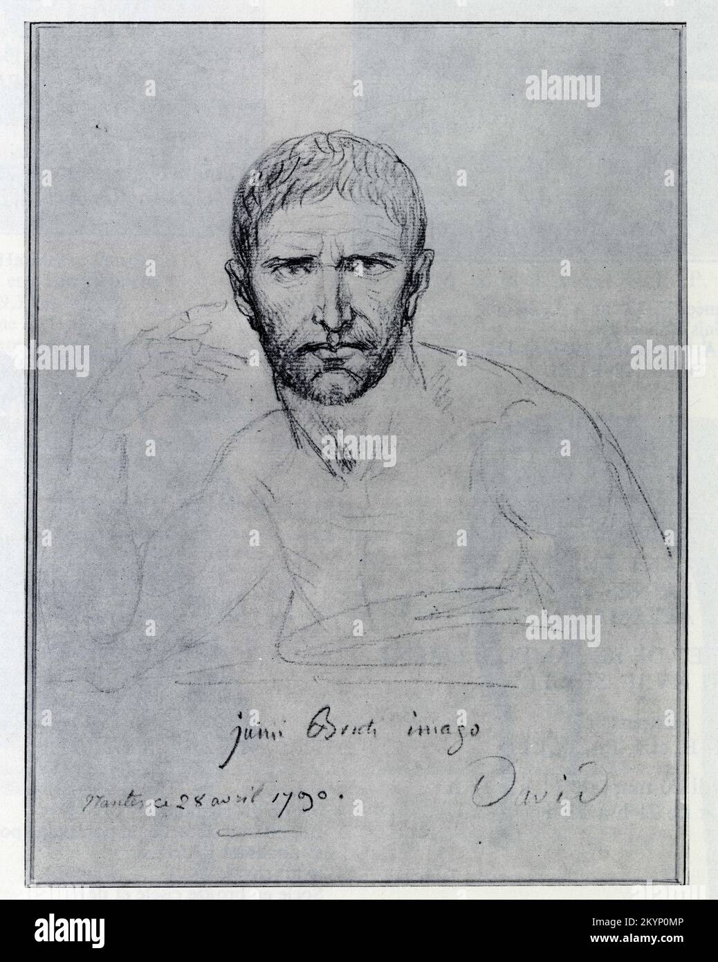 Jacques-Louis David, Tête de Brutus, 1790 Stock Photo - Alamy