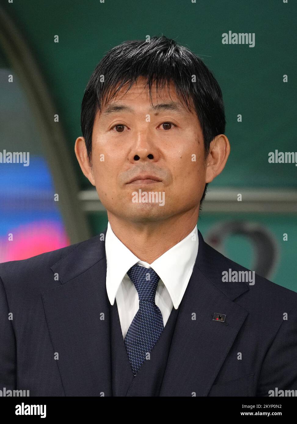 Japan manager Hajime Moriyasu during the FIFA World Cup Group E match ...