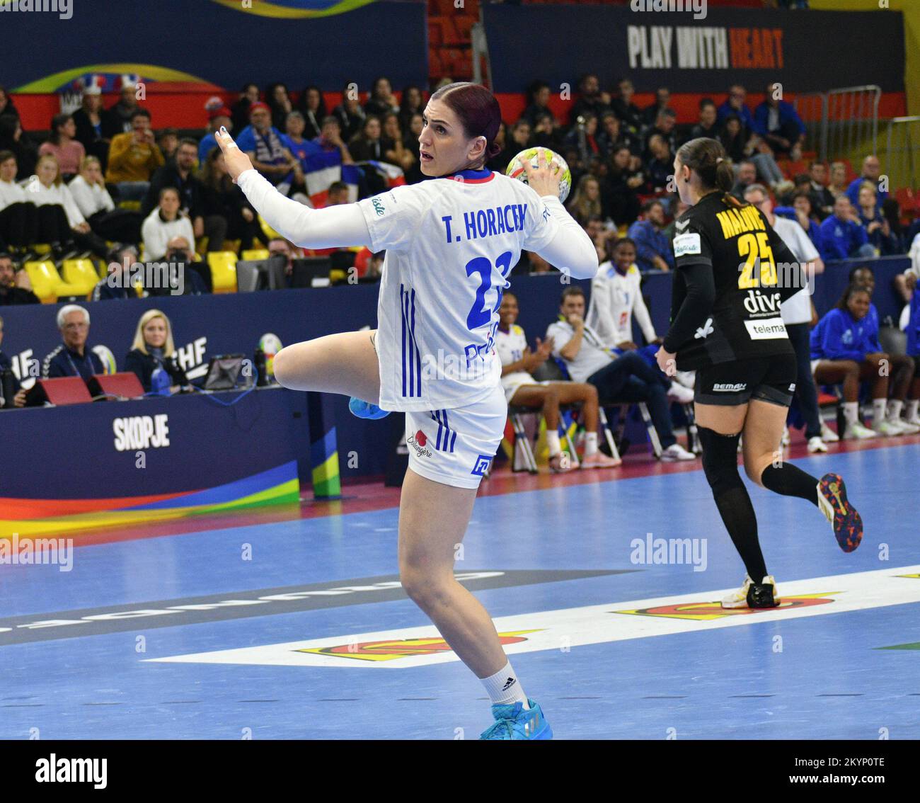 Women's handball European Championship 2022 Main Group match between France and Montenegro Stock ...