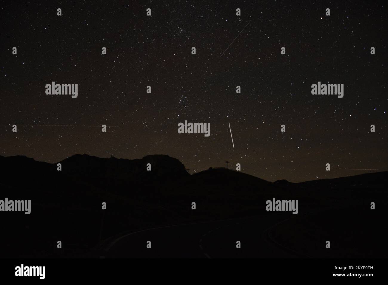 Himmel, Milchstraße, Nacht, Sterne, Planeten, Satelliten, Starlink ...