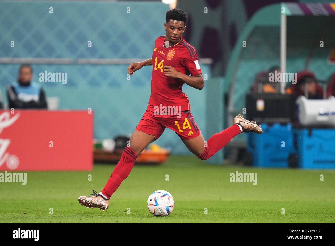 Doha, Qatar, Dec 01, 2022, Alejandro Balde of Spain during the FIFA ...
