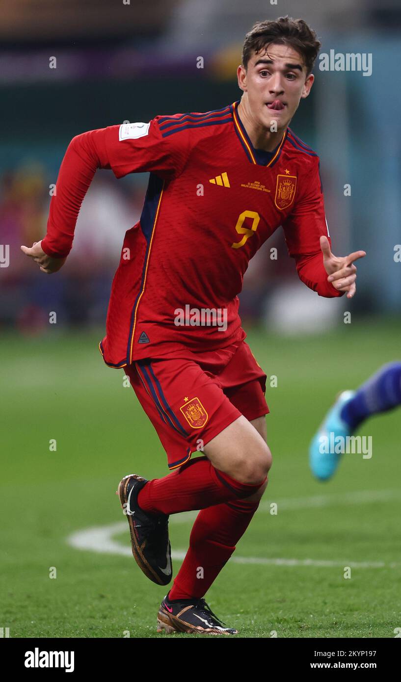 Doha, Qatar, 1st December 2022. Gavi of Spain during the FIFA World Cup ...