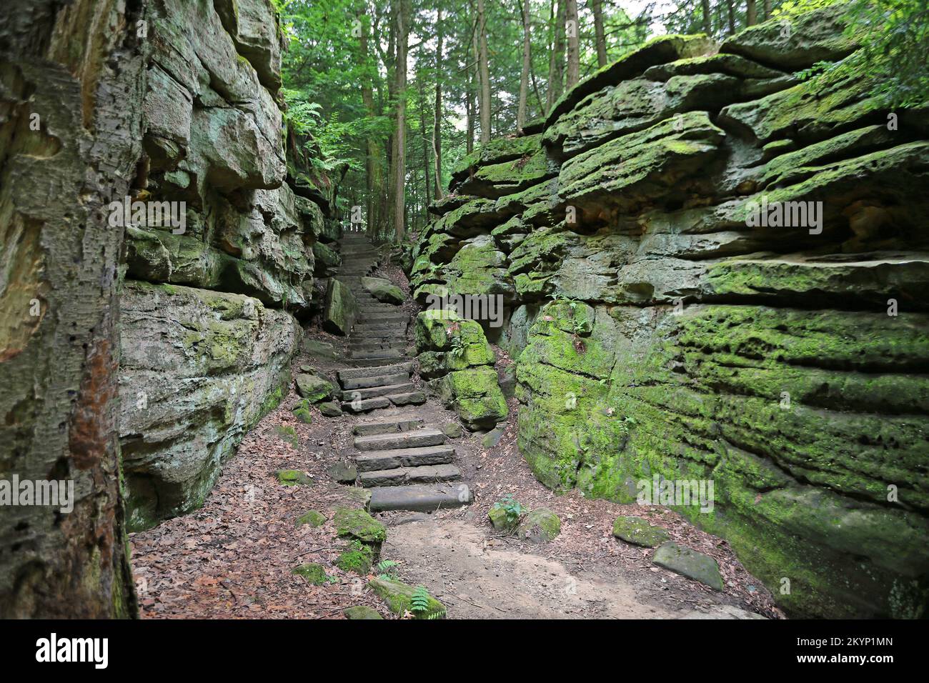 Landscape between cliffs - Cuyahoga Valley National Park, Ohio Stock ...